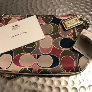 Coach | Bags | Authentic Multi Color Coach Wristlet | Poshmark